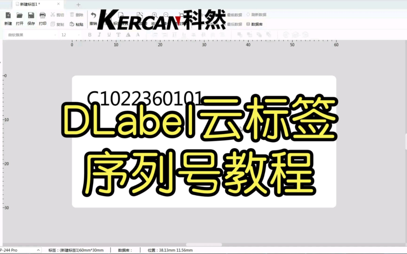 DLabel云标签序列号设置教程