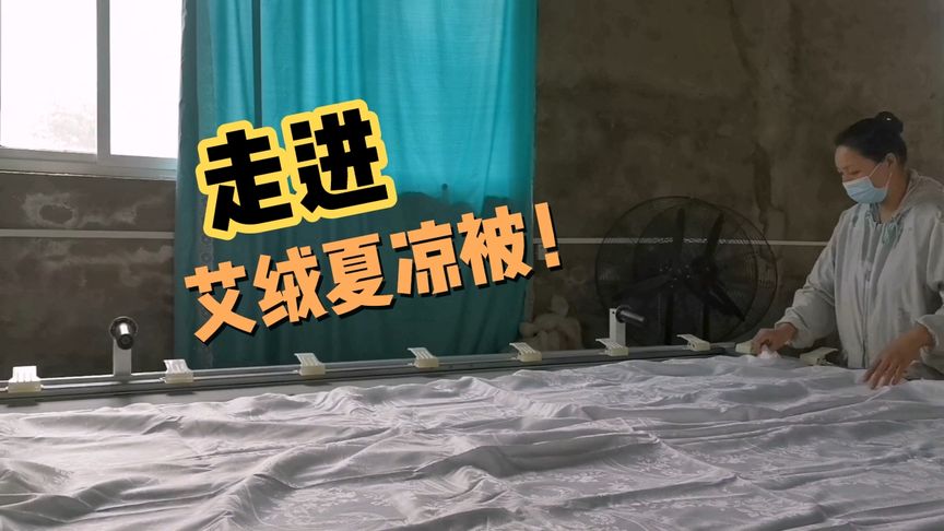 艾绒被制作全过程,其实很简单?小乔去学习枕头制作,艾绒被买了