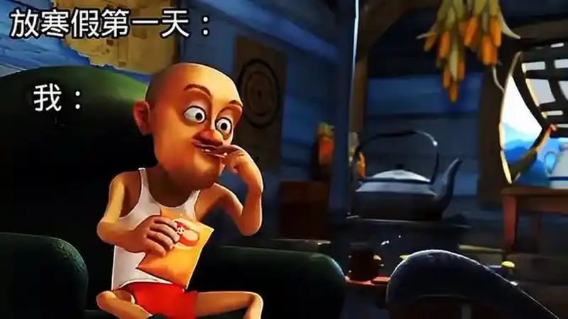 零食充足看搞笑动画,肥波伺候超爽,不用工作真好!