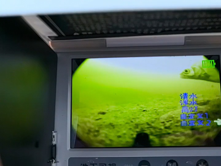 水下可视探鱼器使用教程,刚丢下去就看到鱼了哈哈