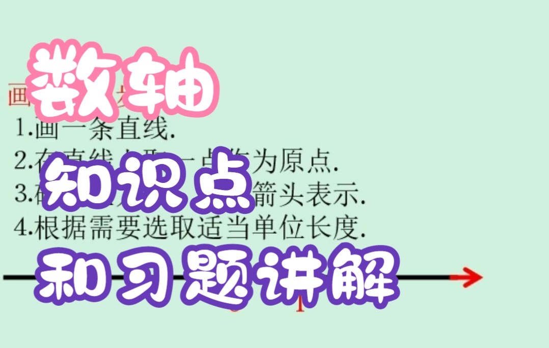 【初中初一数学】【零基础】数轴知识点习题讲解