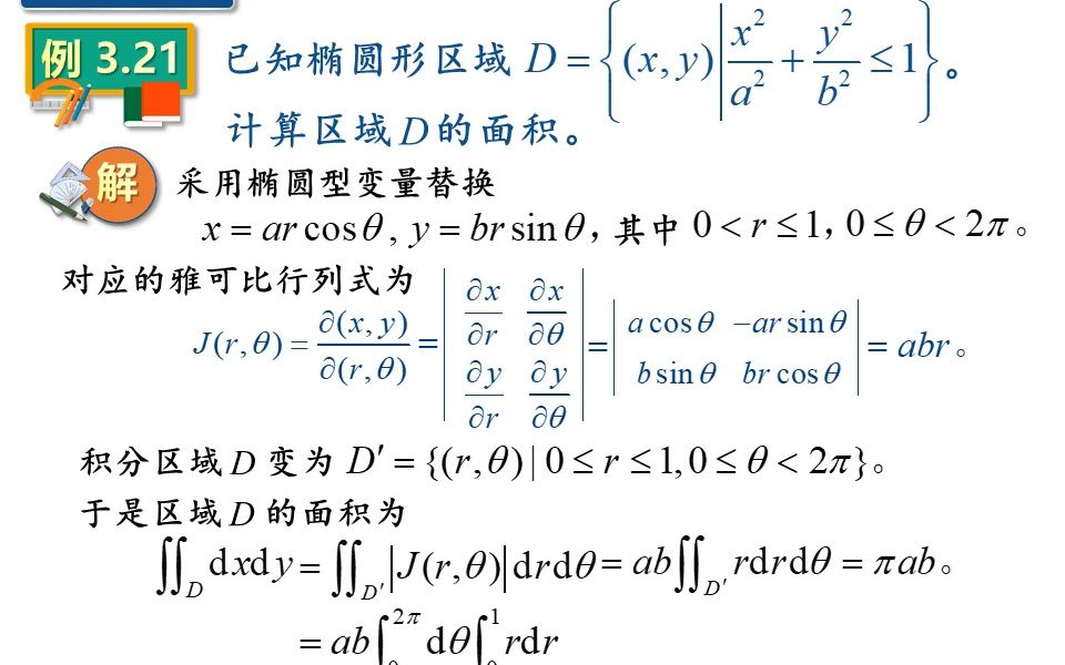 高等数学视频(选讲):重积分的换元。详细讲解二重、三重积分的换元...