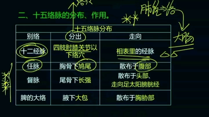 中医针灸学(9):十五络脉的分布与特点#中医传承#健康养生 #弘扬传统...