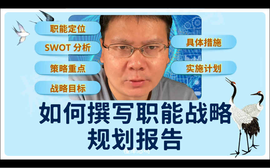 01-12 如何撰写职能战略规划报告