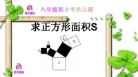 八年级数学期末考试热点题, 用勾股定理解直角三角形有关面积问题