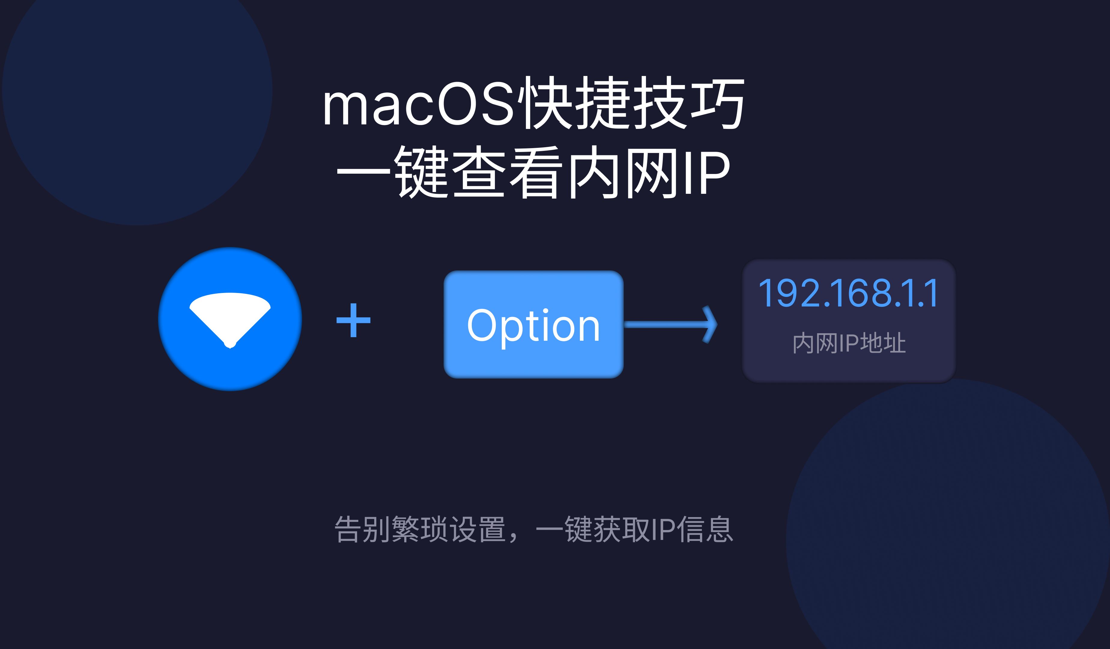 macOS快捷技巧:一键查看内网IP地址