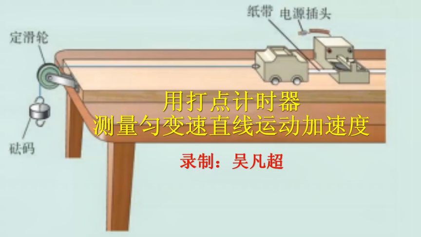 高中物理实验教学视频 用打点计时器测量匀变速直线运动的加速度