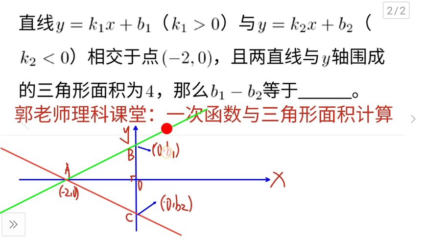 282:中考数学―敲黑板划重点―一次函数与三角形面积计算问题