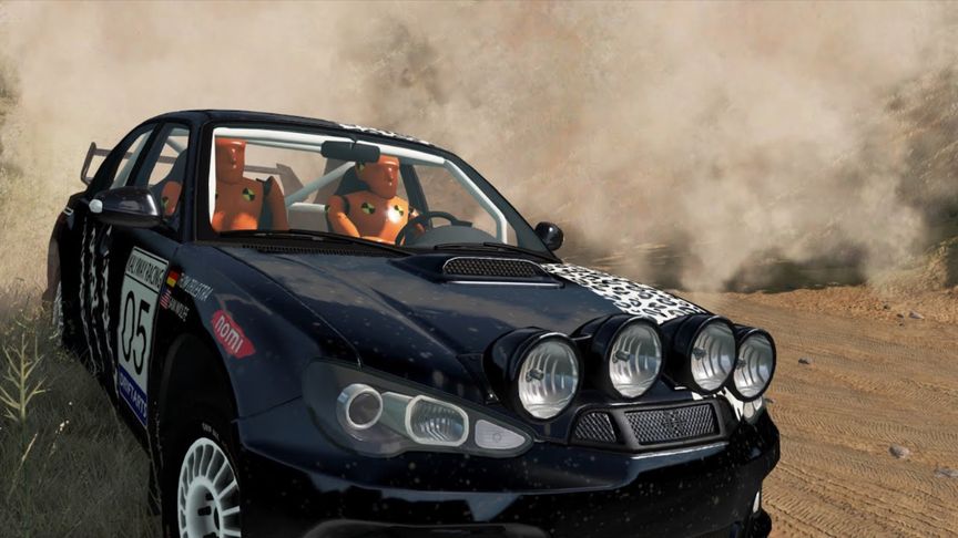 BeamNG:碰撞测试假人,越野拉力赛撞车画面