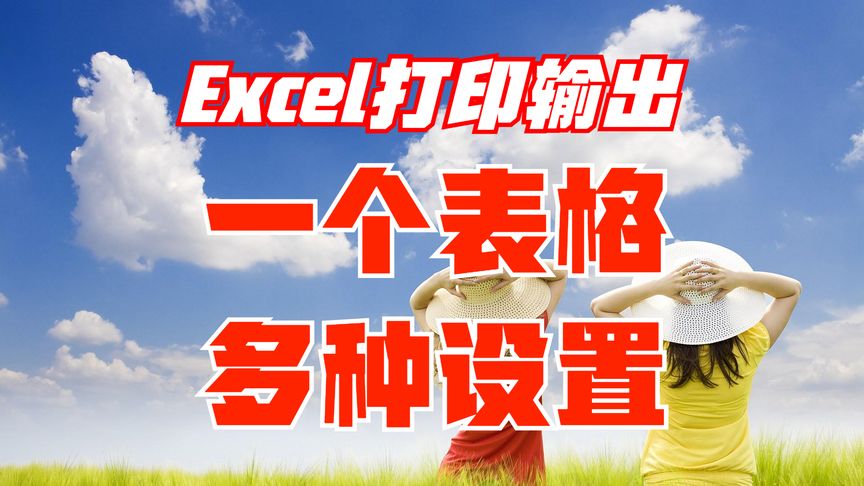 Excel打印输出:一个表格多种设置
