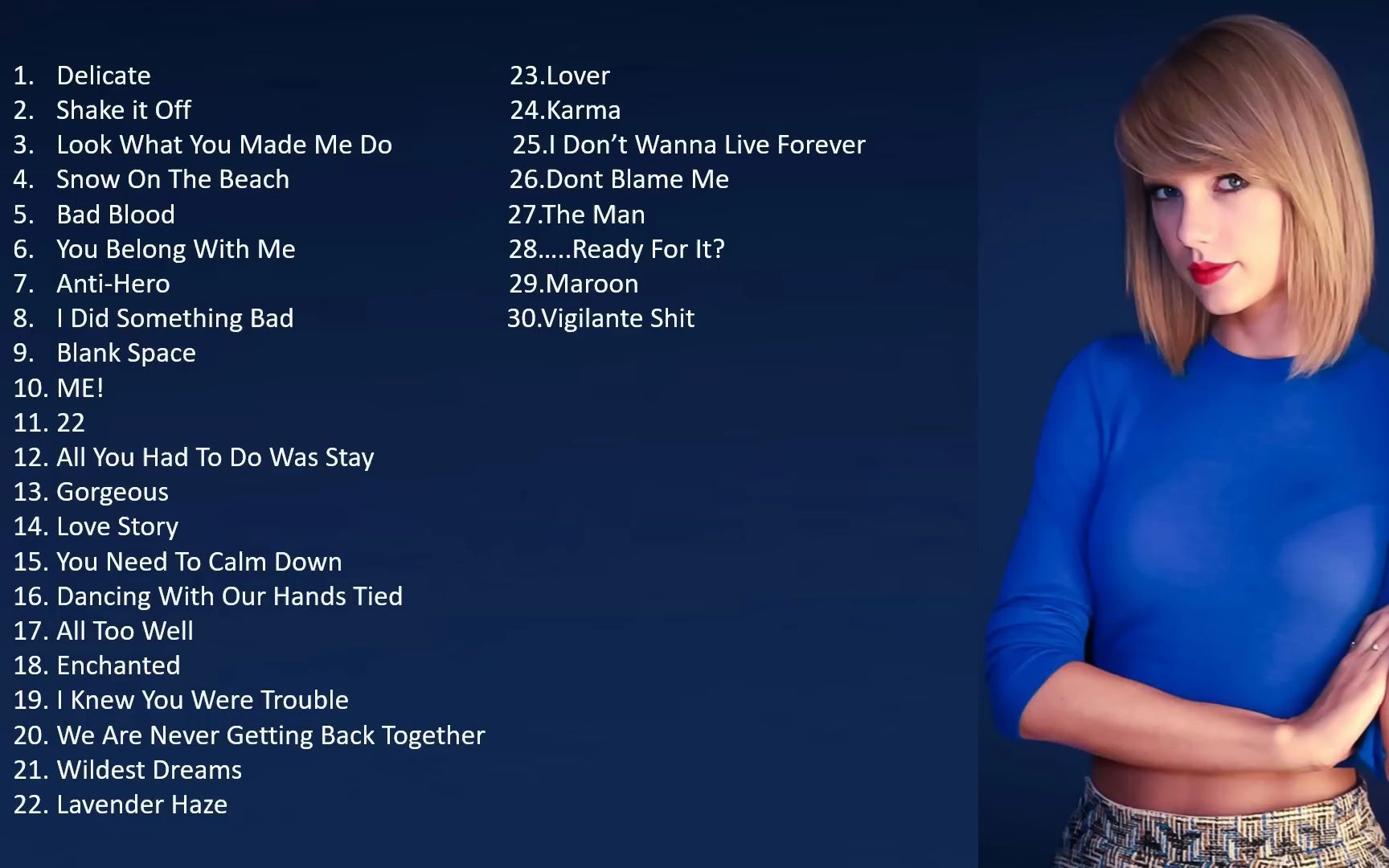 Best of Taylor Swift Playlist泰勒最受欢迎的歌单