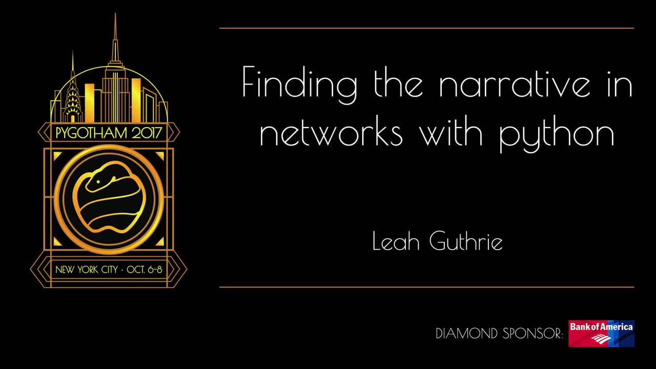 Finding the narrative in networks with python