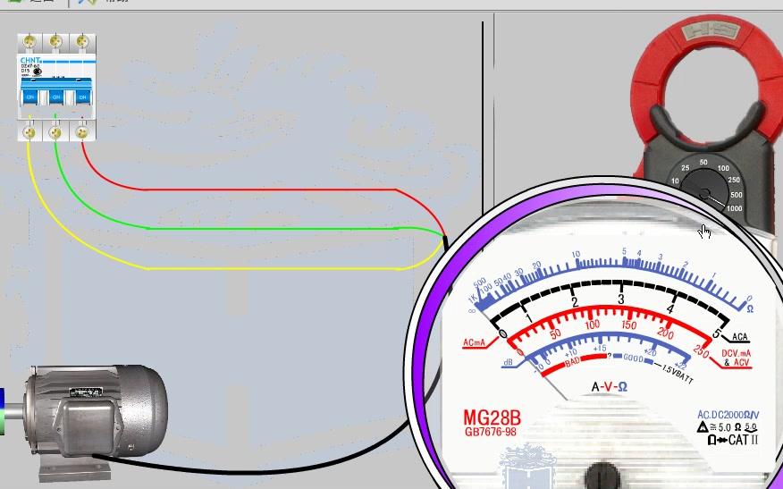 电工知识:钳形万用表如何测量三相电机的电流