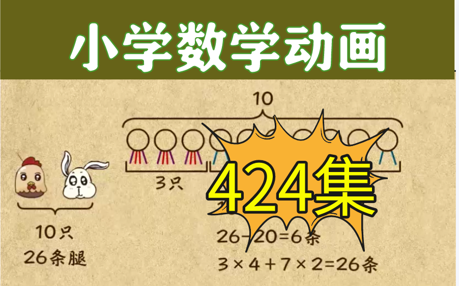 全424集 小学数学动画 1-6年级难度拔高 思维训练知识点拓展 适合校内...