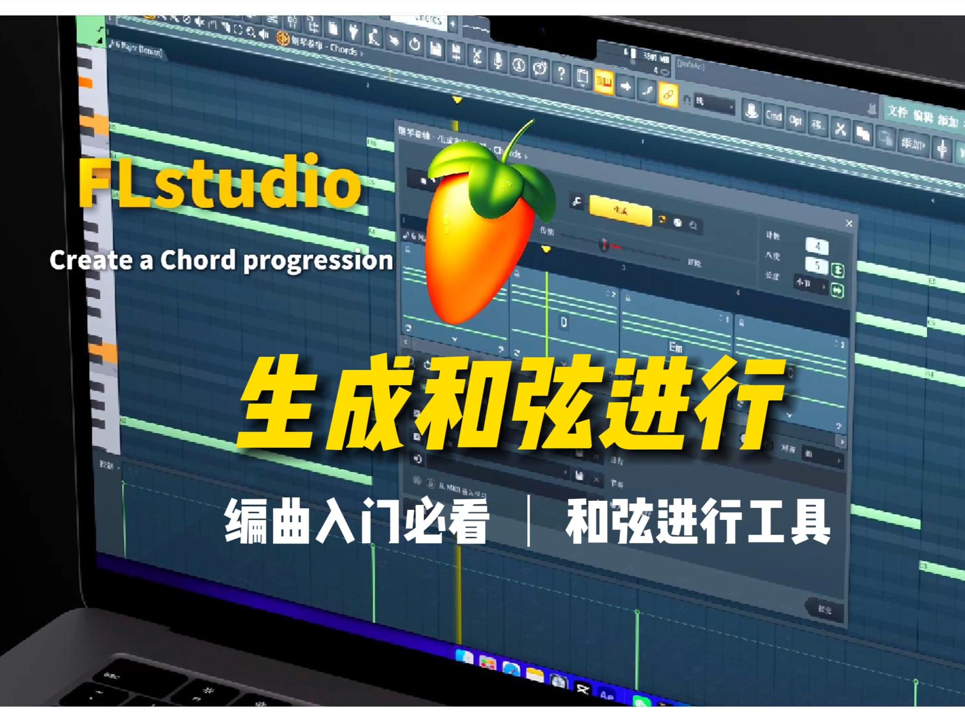 编曲提高效率神器!Flstudio一键生成和弦进行～