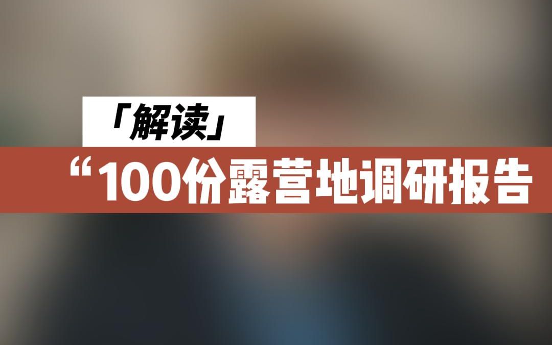 解读100份露营地调研报告