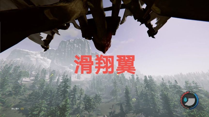 迷失森林,快速升天的滑翔翼。