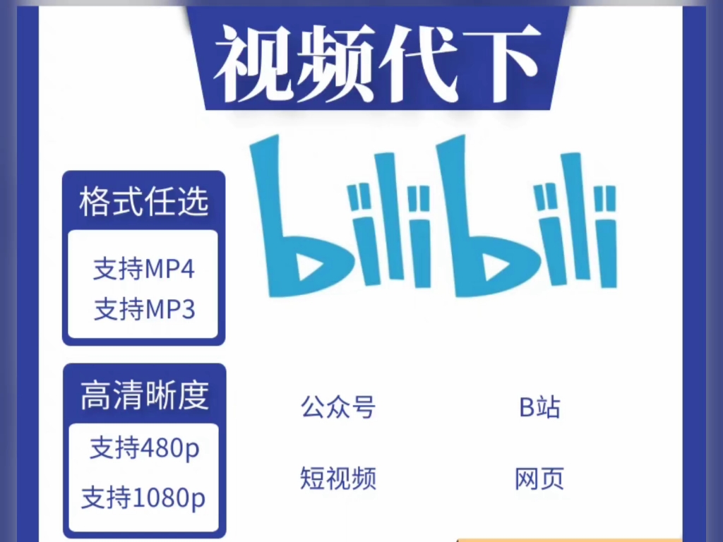 ...视频代下载 各类小程序视频提取mp4 b站 小红书 快手 抖音 等各大网站