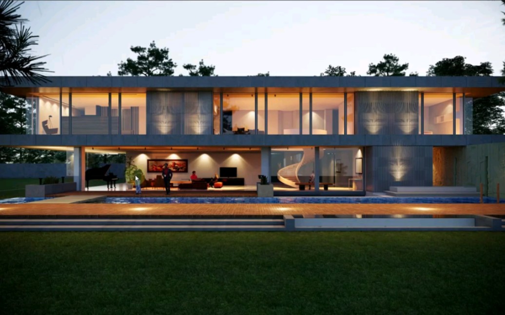 【enscape渲染器】enscape别墅建筑室外渲染教程。su草图大师建模...