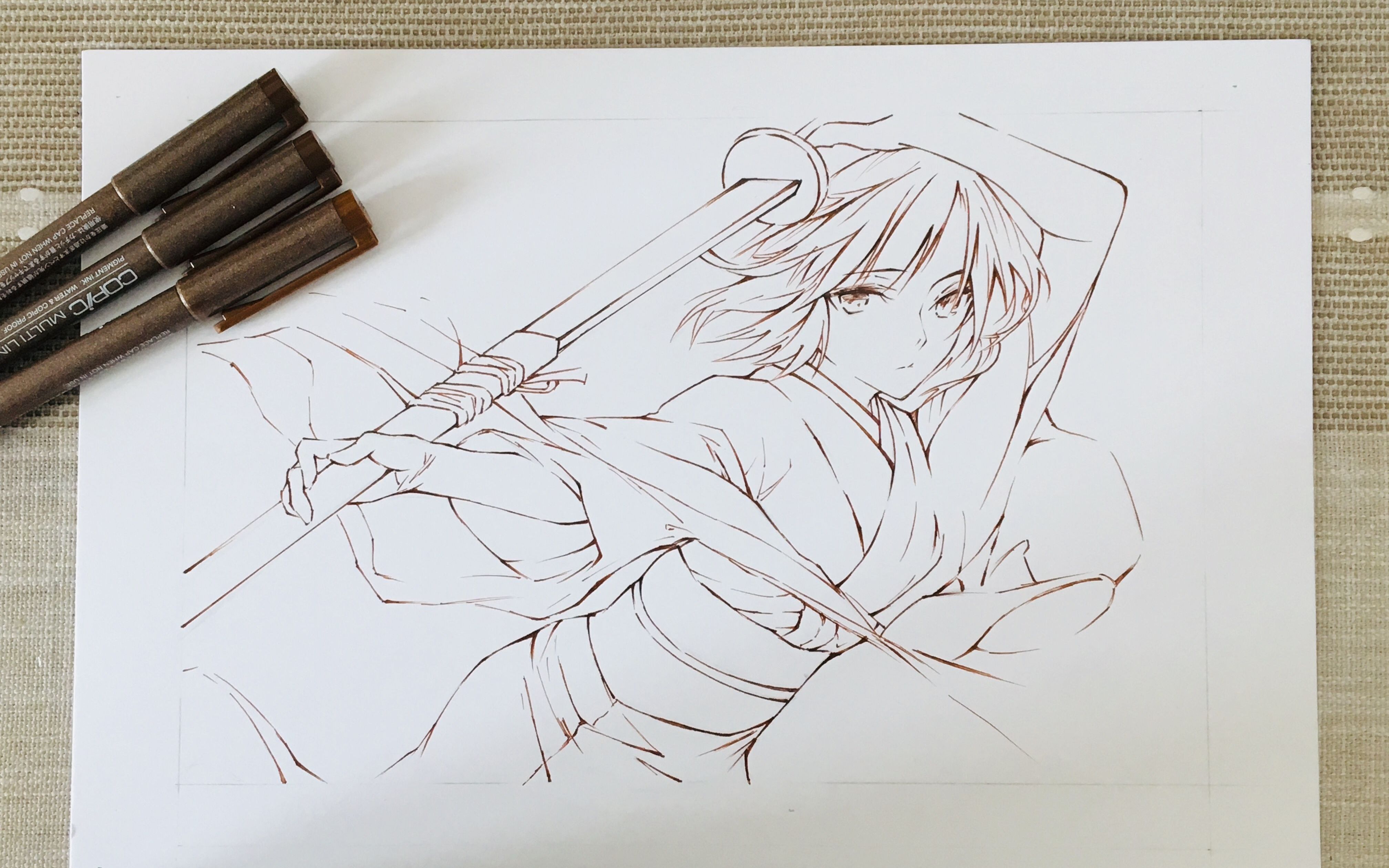 【FGO全英灵手绘】两仪式: 哈 根 女 王(线稿)