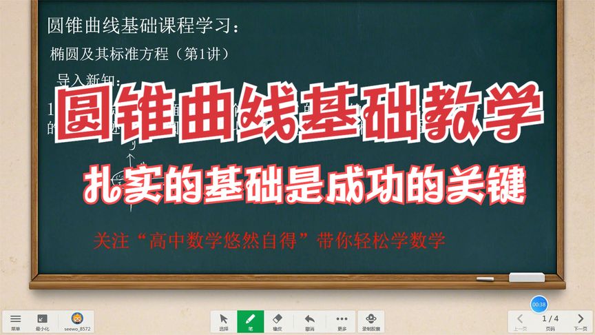 椭圆及其标准方程(第1讲)