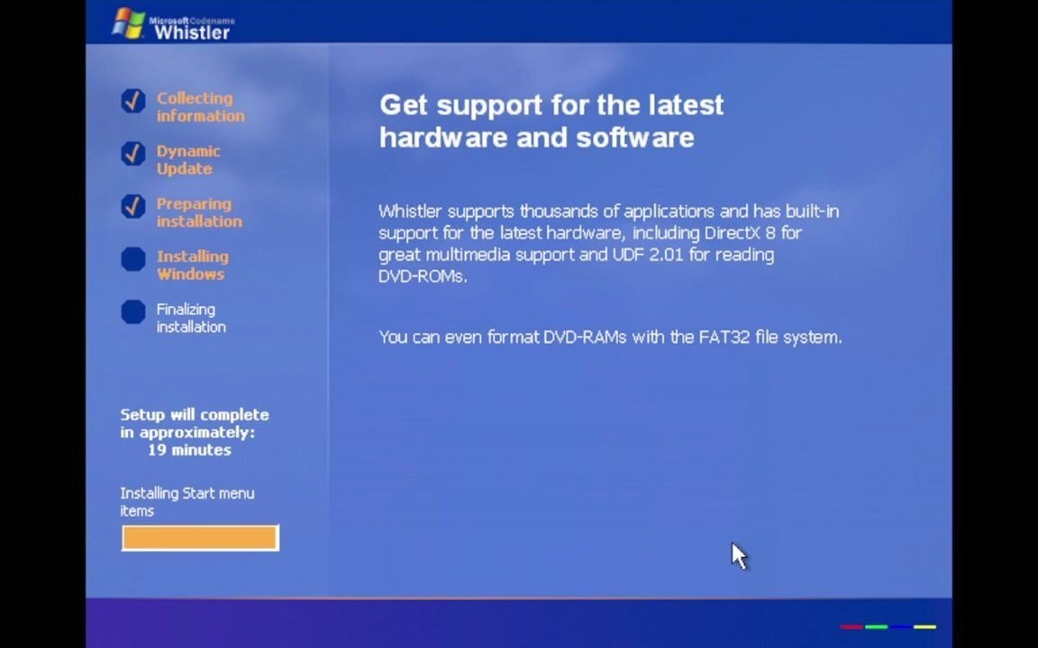 【搬运】Microsoft Windows Whistler Build 2446 体验