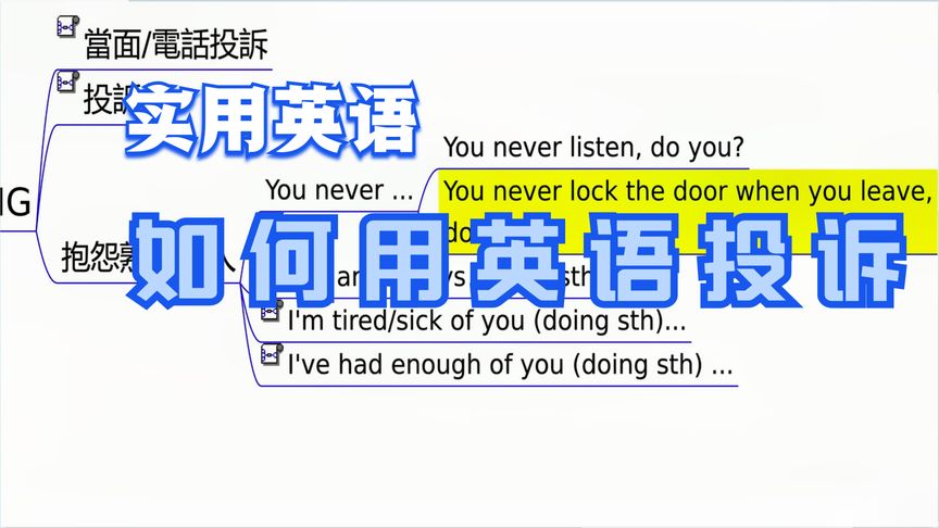 实用英语:如何用英语表达抱怨或投诉1007