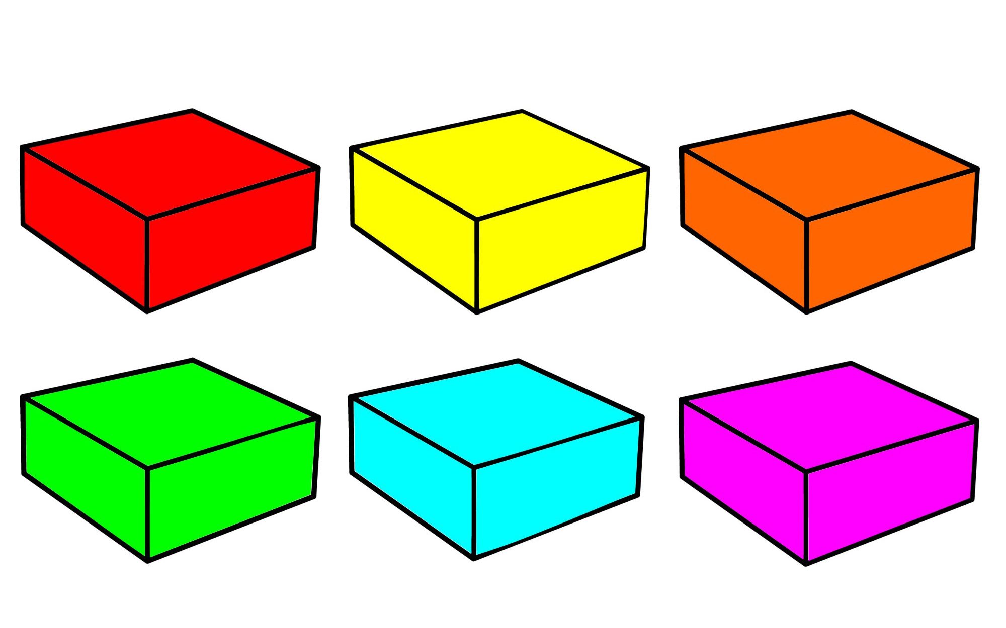 如何简笔画长方块 然后涂上彩色