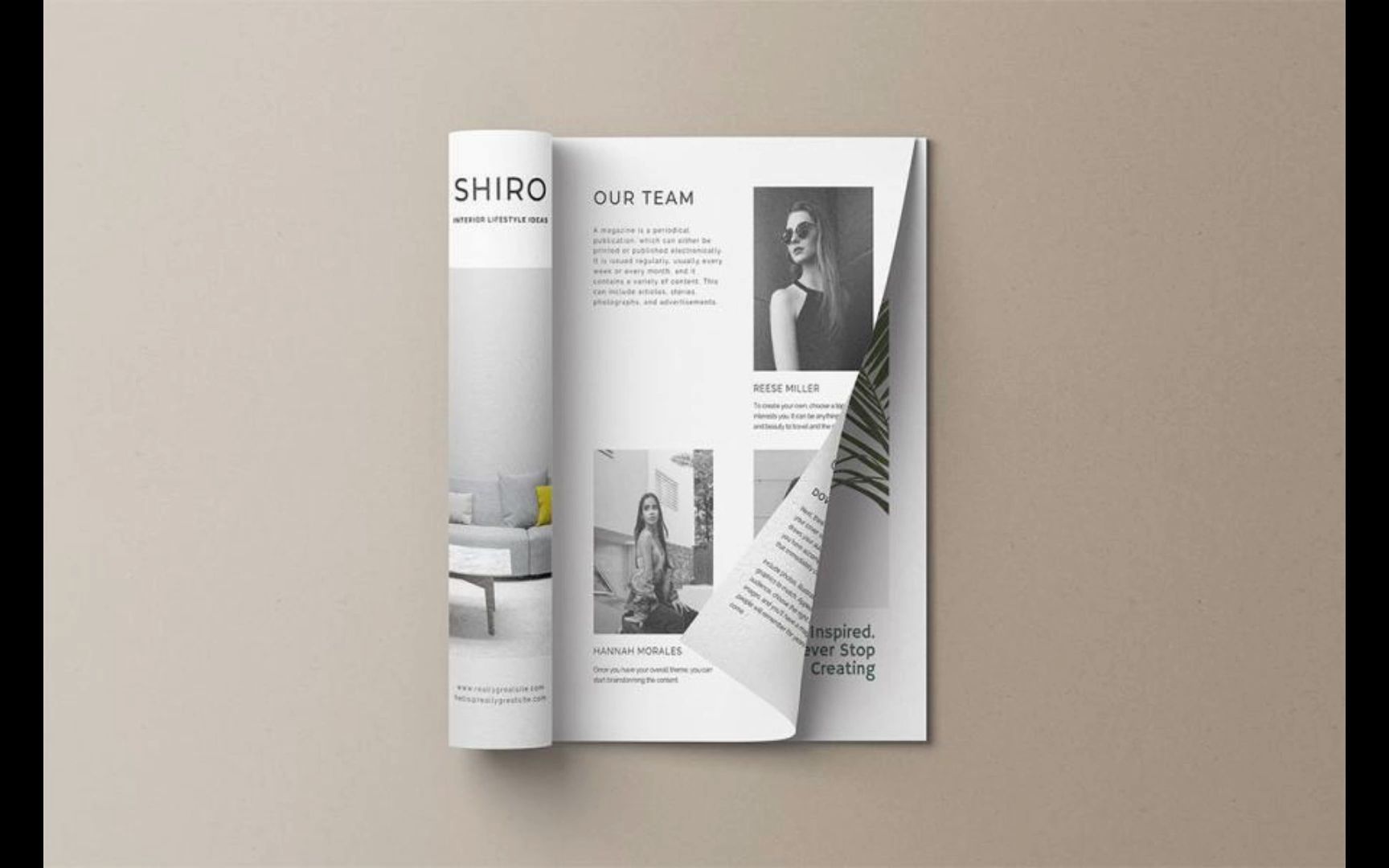 PS样机-杂志书籍封面内页设计展示PSD样机模板【1650期】