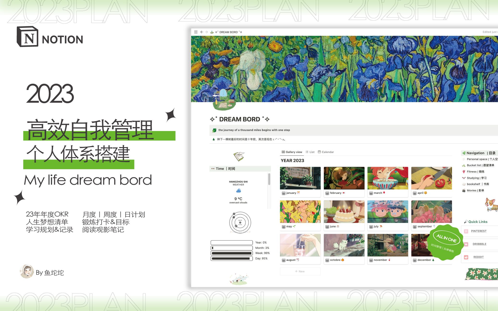 Notion | 2023年度计划|我的梦想看板|高效时间管理