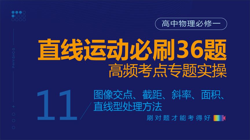 高中物理必修一【直线运动】图像交点截距斜率面积直线型处理方法