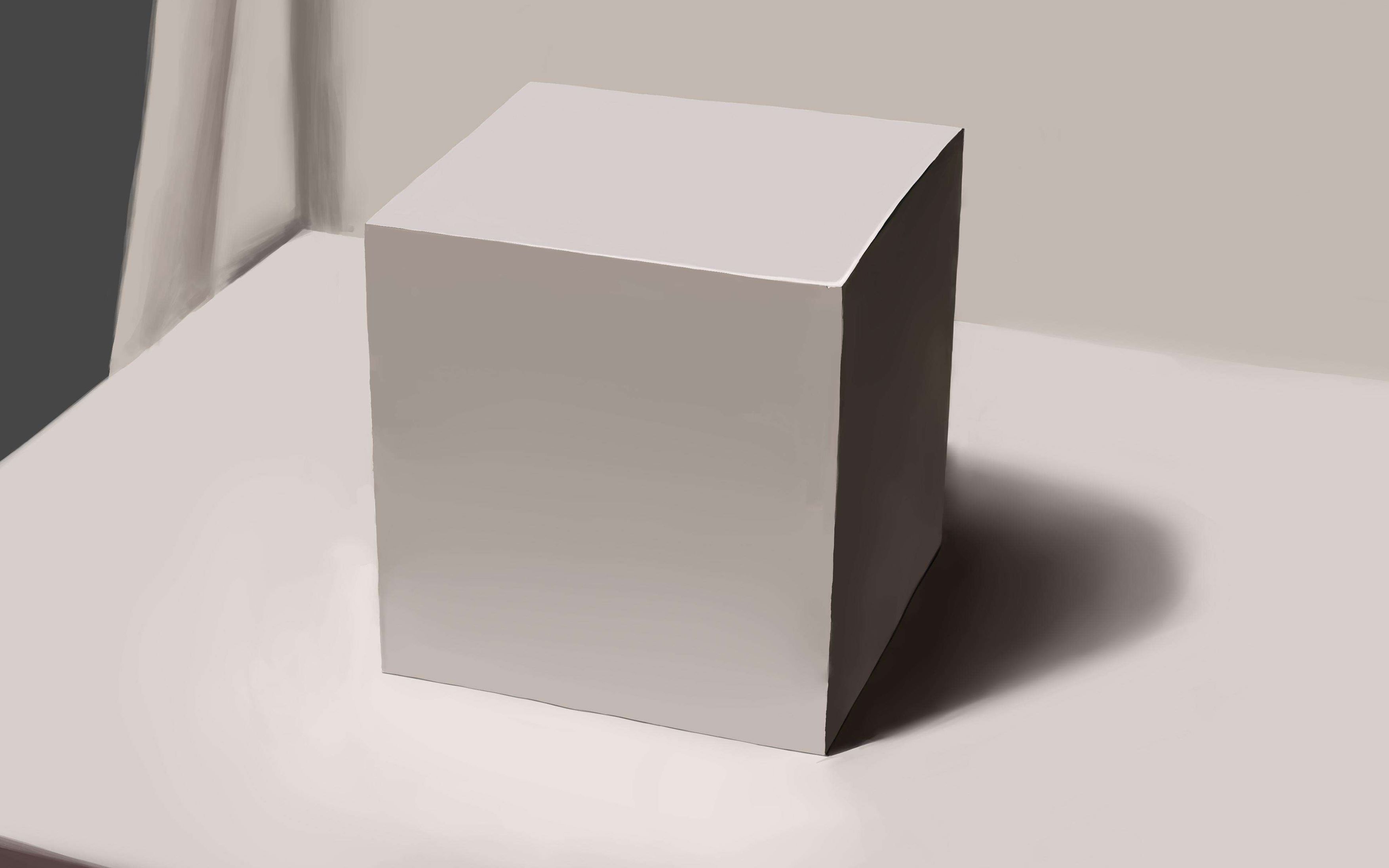 素描石膏几何体—正方体解析