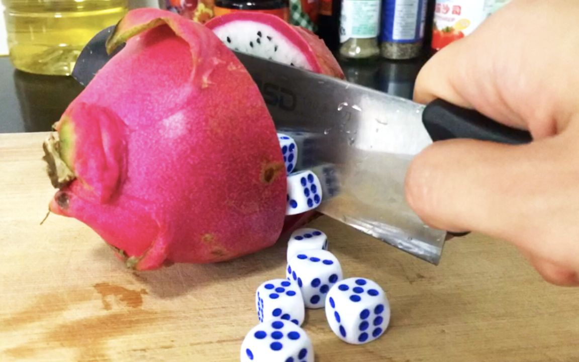 【定格动画美食】切水果色拉