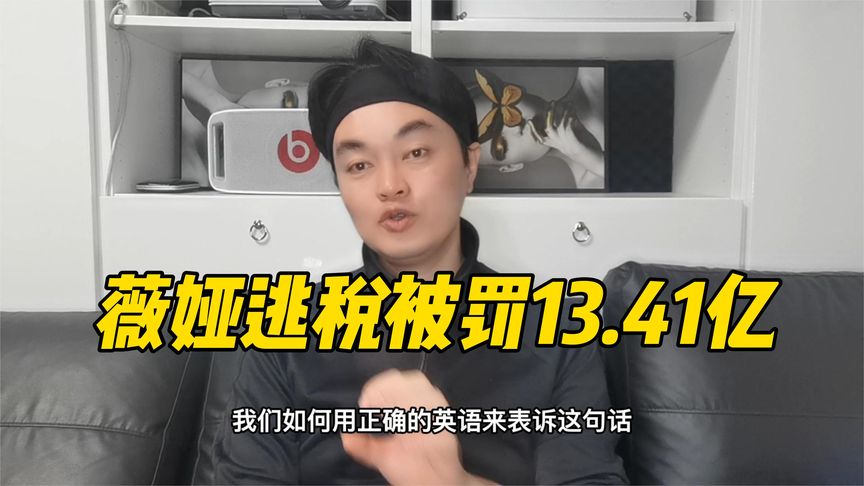 薇娅逃税被罚13.41亿元,用英语怎么说?