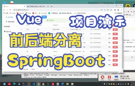 springboot-vue前后端分离项目演示视频
