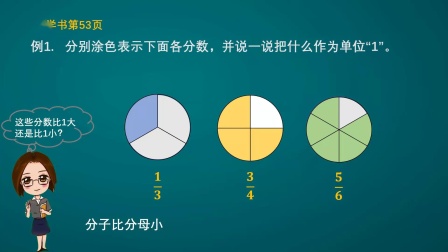 微课五年级数学-第12课-《真分数和假分数》-于芳