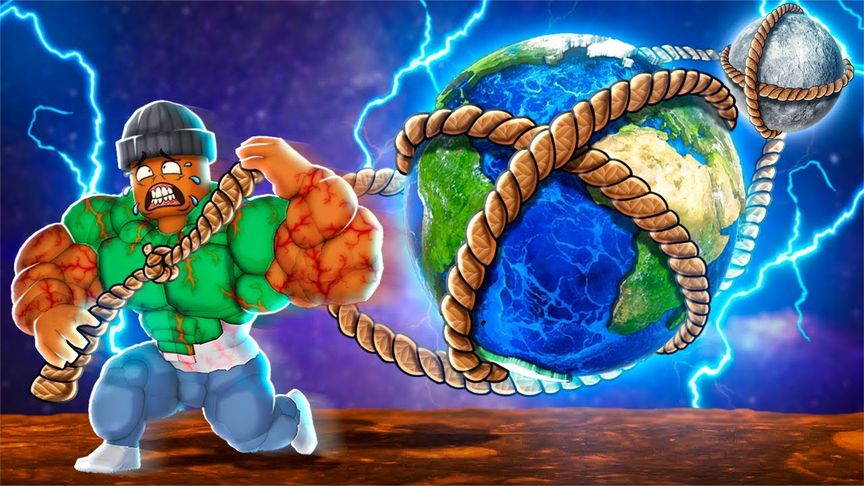 Roblox超级大力士模拟器:拖走三个星球!乐高版绿巨人!小格解说