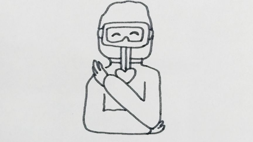 医护人物简笔画教程—所有的医护天使你们辛苦了