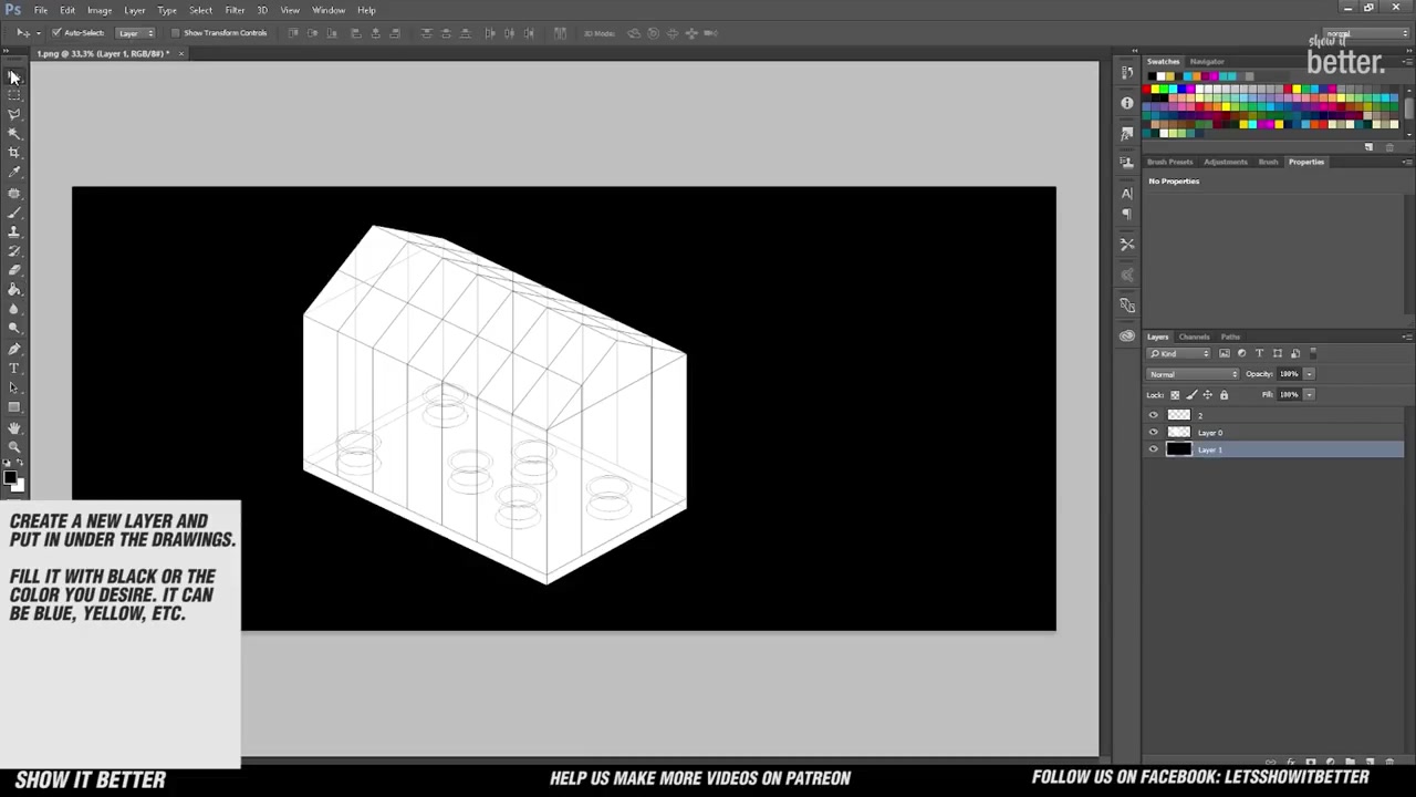 如何用PS制作一个白色线稿图