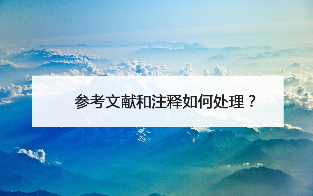 参考文献和注释如何处理?