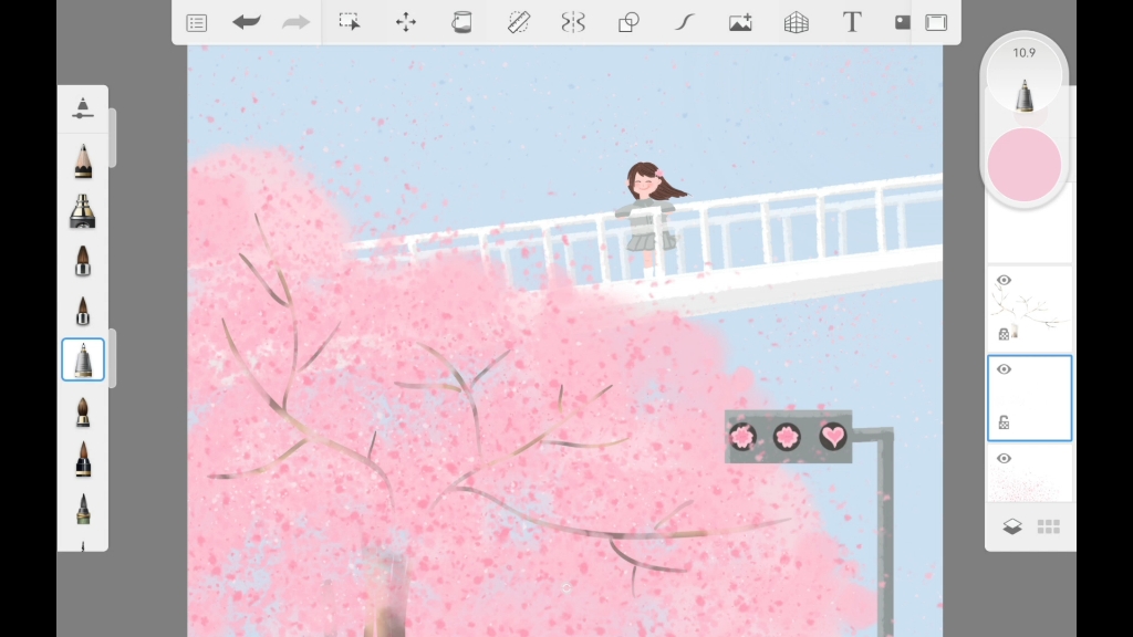 华为平板|零基础绘画教程|妙笔生花|浪漫樱花季