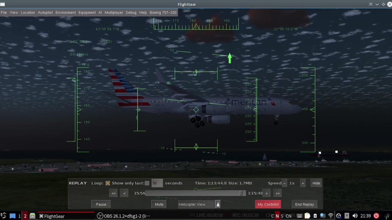 flightgear 随便飞飞