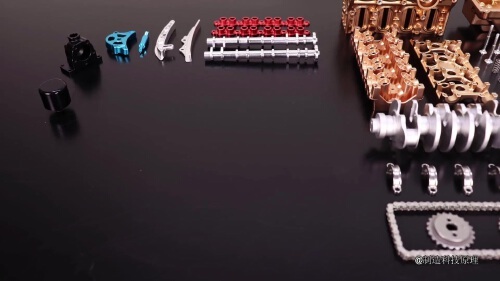 组装四缸发动机模型