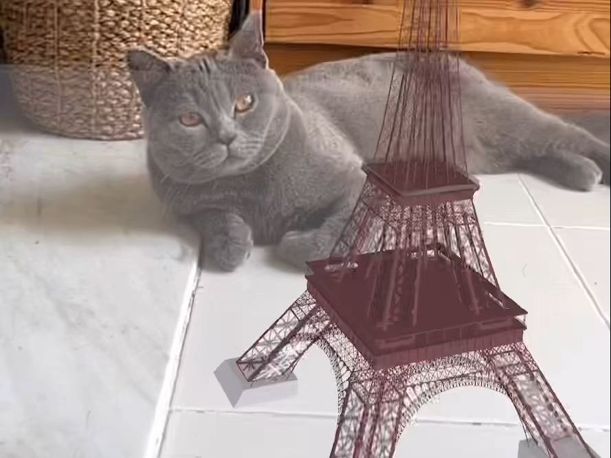 其实只是一只工具猫!AR 3D模型