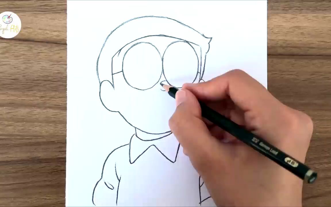How to Draw Nobita from Doraemon __ Easy drawing ideas for ...