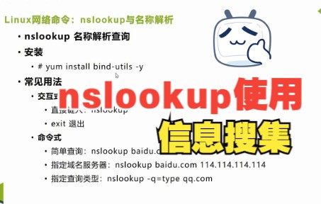 Linux网络命令nslookup学习