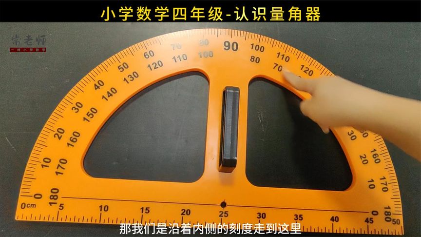 小学数学四年级-认识量角器