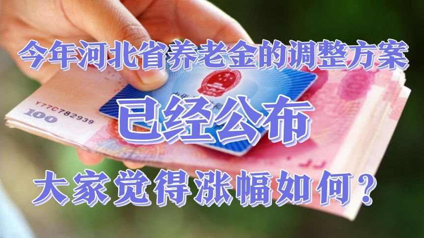 今年河北省养老金的调整方案已经公布,大家觉得涨幅如何?