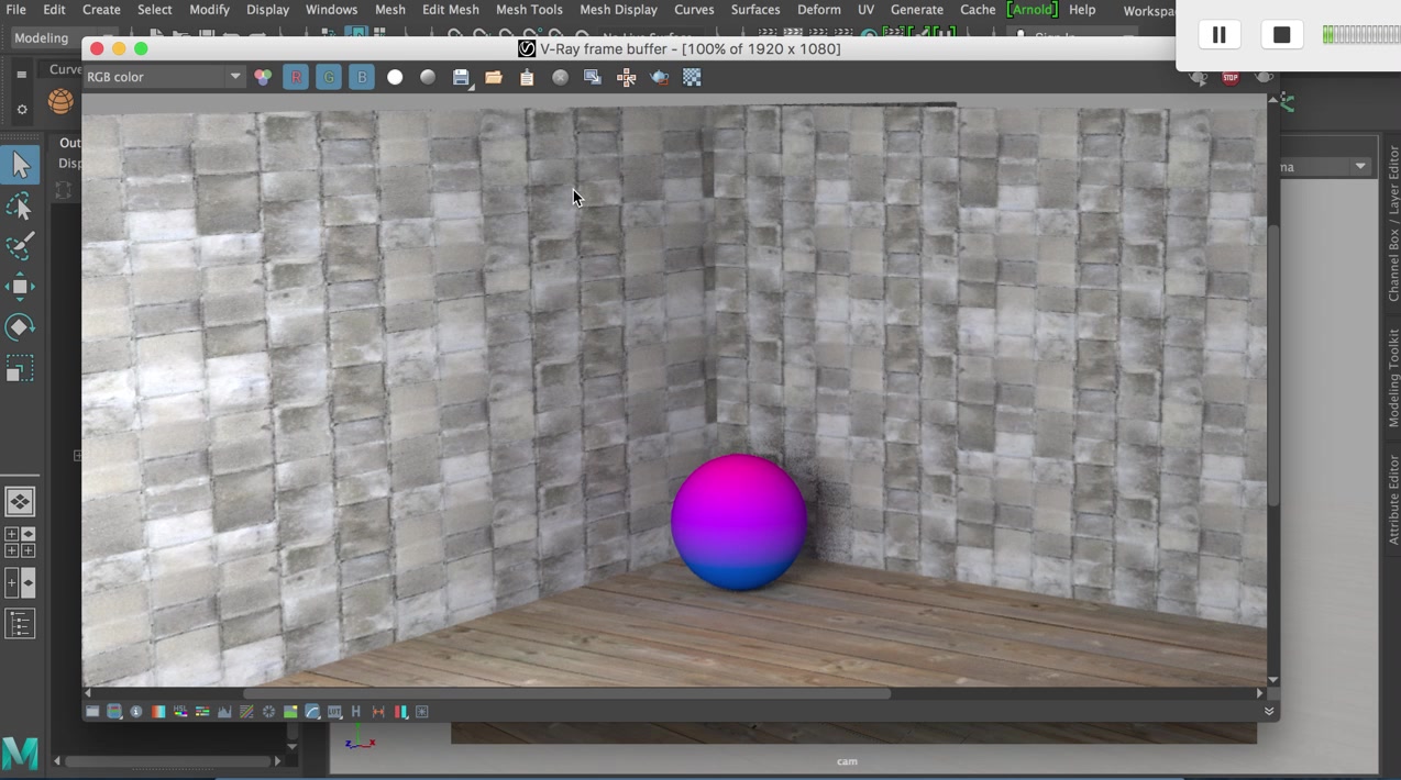 用Maya插件v-ray做渲染