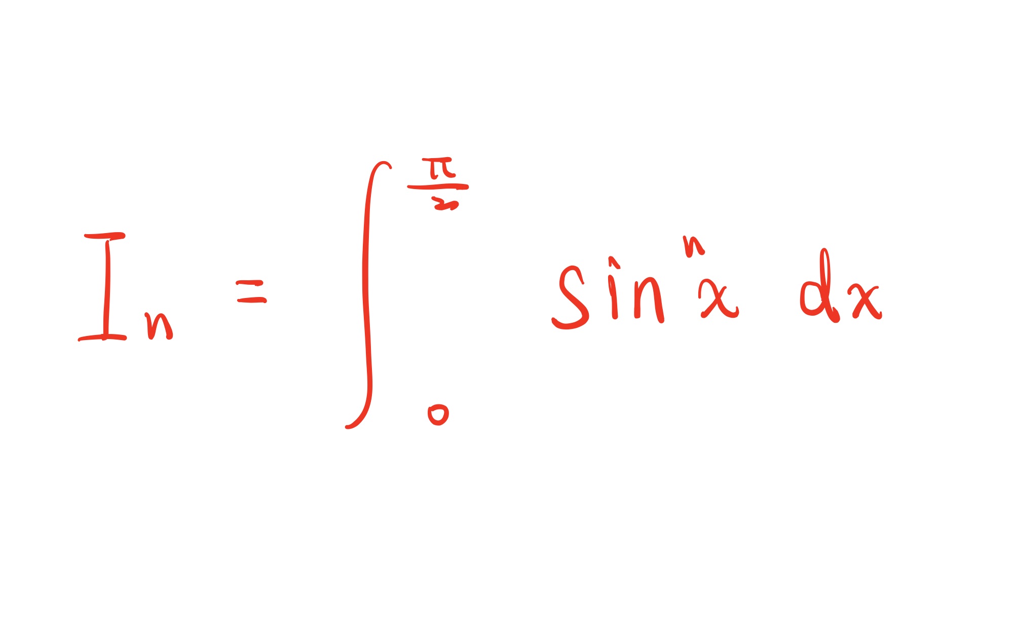 sinx的n次方定积分递推公式求解。